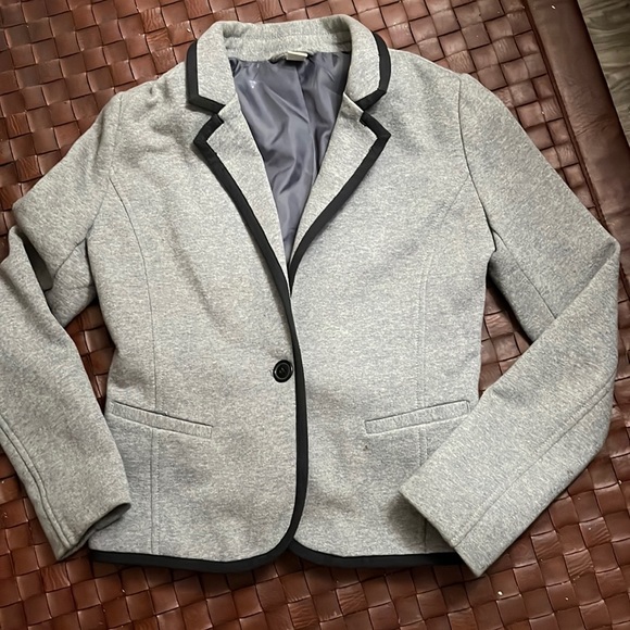 Old Navy | Jackets & Coats | Grey Preppy Blazer W Black Trim Size Xs ...